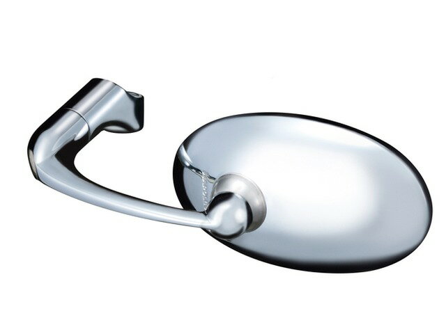 ネジ径10mm 正・逆ネジボルト付色・材質色：クロームメッキ鏡面：シルバー鏡素材：スチール+亜鉛ダイキャスト部品構成・ミラー本体(左右共通)×1■可倒式ステー採用によりワンタッチでミラー位置を調節可能。■キャストステーと楕円形ハウジングの採...