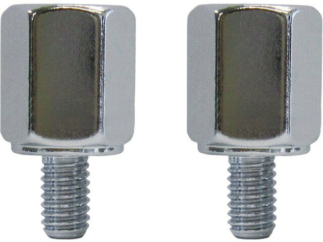 ネジ径10mm正ネジ→8mm正ネジ（ピッチ：1.25mm）色・材質色：クロームメッキ材質：鉄部品構成・本体×2ネジ径が合わない場合■8mm・10mmのネジ径を問わずバックミラーをネジ径変換することにより、取付けを可能にするアダプターです。■...