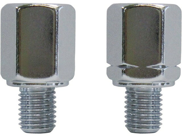 ネジ径10mm正ネジ→10mm逆ネジ、10mm正ネジ→10mm正ネジ（ピッチ：1.25mm）色・材質色：クロームメッキ材質：鉄部品構成・本体×2ネジ方向が合わない場合「正ネジミラーの取付け」■カラーはブラックとメッキ、バイクに合わせて選べる...
