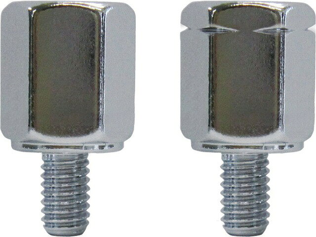 ネジ径8mm逆ネジ→8mm正ネジ、8mm正ネジ→8mm正ネジ（ピッチ：1.25mm）色・材質色：クロームメッキ材質：鉄部品構成・本体×2ネジ方向が合わない場合「逆ネジミラーの取付け」■カラーはブラックとメッキ、バイクに合わせて選べる2タイプ...