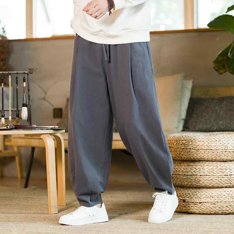 太極拳パンツ メンズ 綿 リネン 薄手 ロング丈 ポケット ワイドレッグ ゆったり 武術 練習着 カンフー チャイナ風 シンプル 無地 赤 黒 白 大きいサイズ伸縮性：伸縮性なし厚さ：薄手素材構成: リネン75% コットン25%太極拳パンツ...