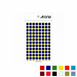 カラーラベル 丸型 直径9mm 1袋1456片入 金・銀は832片 エーワン/EC-07009 書類や備品、商品の分類・整理・区分けに12色揃って、月別の見分けにも大変便利 商品について メーカーエーワン カラー(品番)赤(07001)、青...