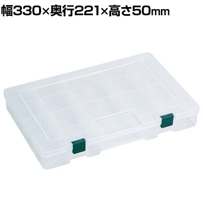 メイホー フリーケースOL 工具箱/キャビネット内整理整頓 FC-OL ・底にR加工を施しているため、取り出しやすいです。・可変仕切板12枚付きで自由に仕切りを動かせます。 商品について サイズ外寸 / 幅330×奥行221×高さ50mm有...