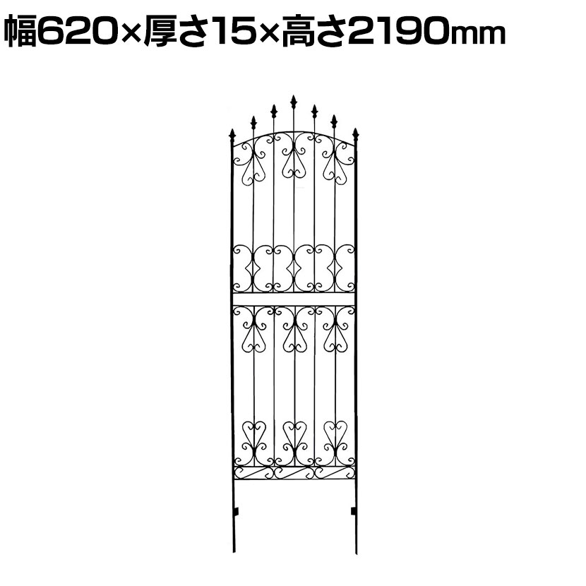 アイアンローズフェンス220 2枚組 ガーデンフェンス 花壇 縁取り 仕切り 柵 境界線 スチール製 差し込み式 庭 屋外 園芸用品 ガーデニング 庭づくり DIY ・薔薇をからませるのにピッタリ。エレガントな雰囲気のアイアンフェンスです。...