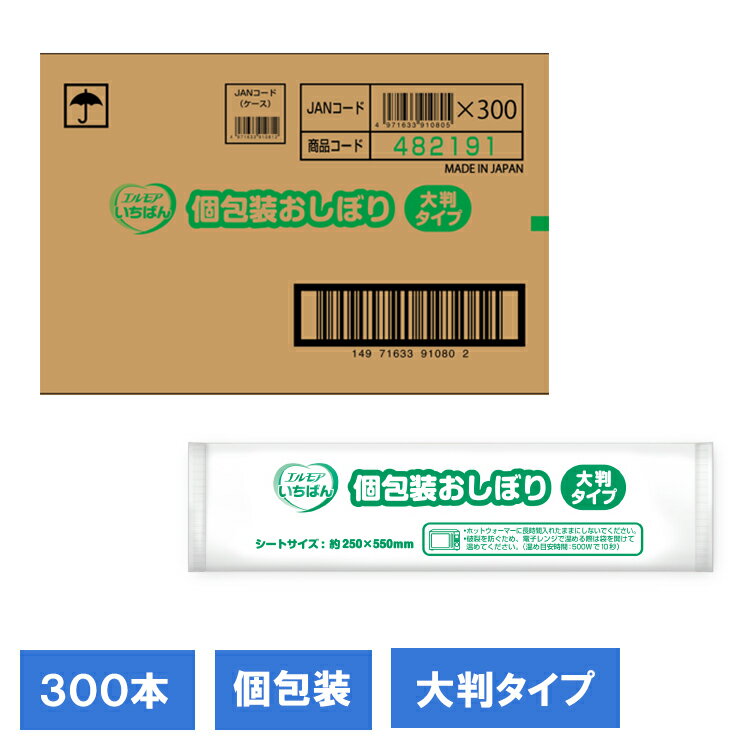 ◇ホットウォーマーで温めて使える仕様です。◇個包装の使い捨てタイプで衛生的にご使用いただけます。◇パラベンフリー◇無香料・ノンアルコール◇大判タイプ 約250mm×550mm●商品サイズ（cm）幅約18×奥行約4.25×高さ約2●商品重量約...