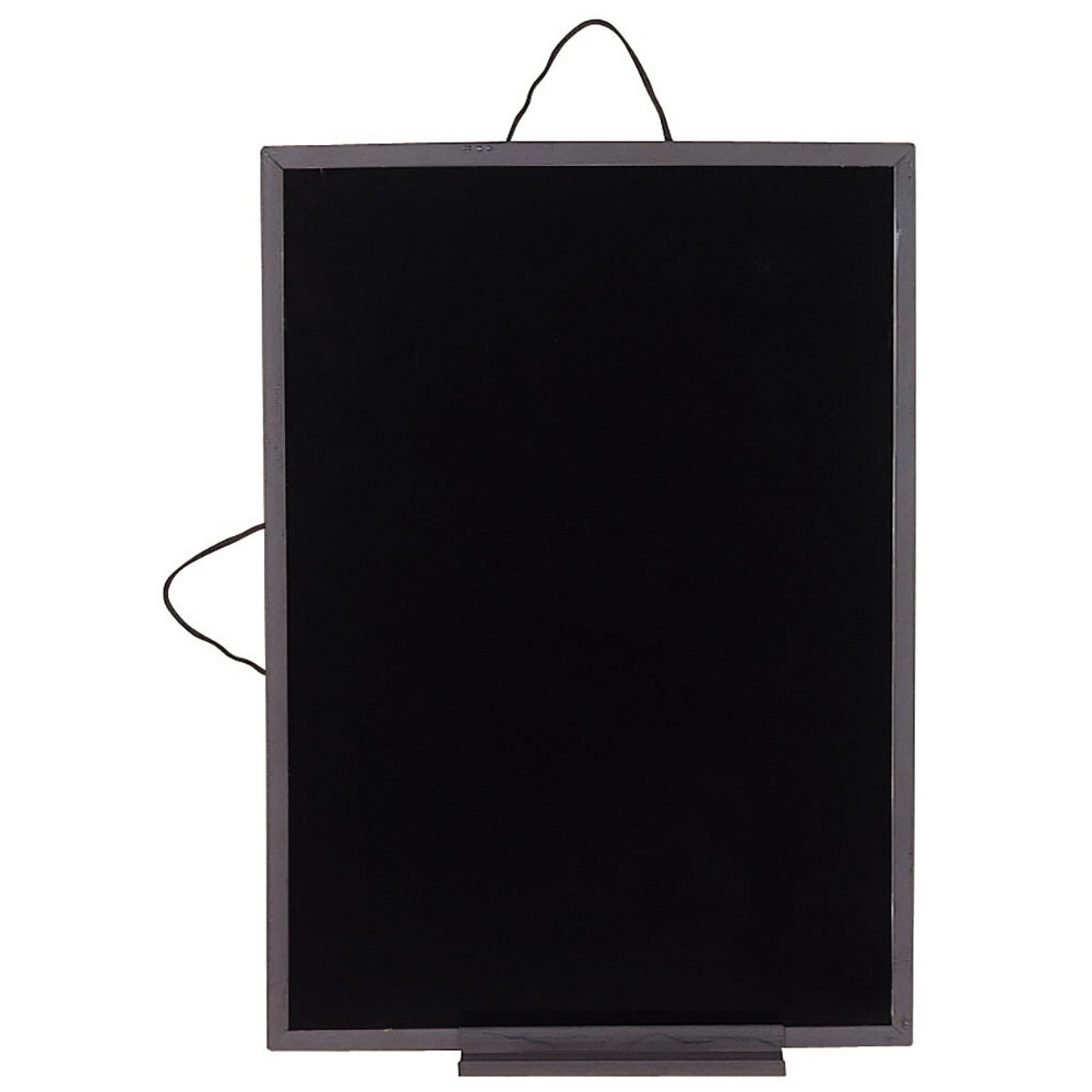 商品名 ブラックボード（A3） 商品番号 LNB15 仕様 ●本体サイズ：W300×H420×D7mm●パッケージサイズ：W318×H485×D28mm●重量：470g●材質：ボード面＝スチール、フレーム＝PP、裏面＝段ボール（白）ブラック...