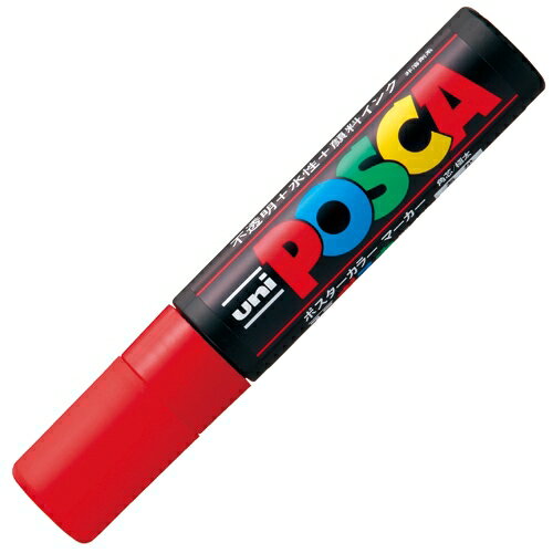 商品名 ポスカ PC17K8C 極太 赤 4902778172766 商品番号 PC17K 15 仕様 ■色：赤　■軸材質：ポリプロピレン　■ペン芯：スライバー（アクリル）　■線幅：15mm　■極太・角芯ポスカ PC17K8C 極太 赤 4...