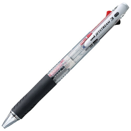 商品名 ジェットストリーム 3色ボールペン 透明 0.38mm SXE3-400-38 4902778164242 商品番号 SXE340038.T 仕様 ■本体長：143.7mm　■軸系：12.2mm　■替芯：SXR8038　■インク色：...