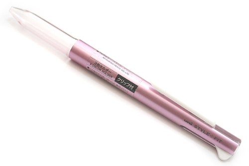 商品名 uni スタイルフィット 3色ホルダー クリップ付 メタリックピンク 4902778094327 商品番号 UE3H208M 13 仕様 ■ノック式　■材質：（先軸）PC樹脂（後軸）PC樹脂＋転写印刷（クリップ）PC樹脂　■本体サイ...