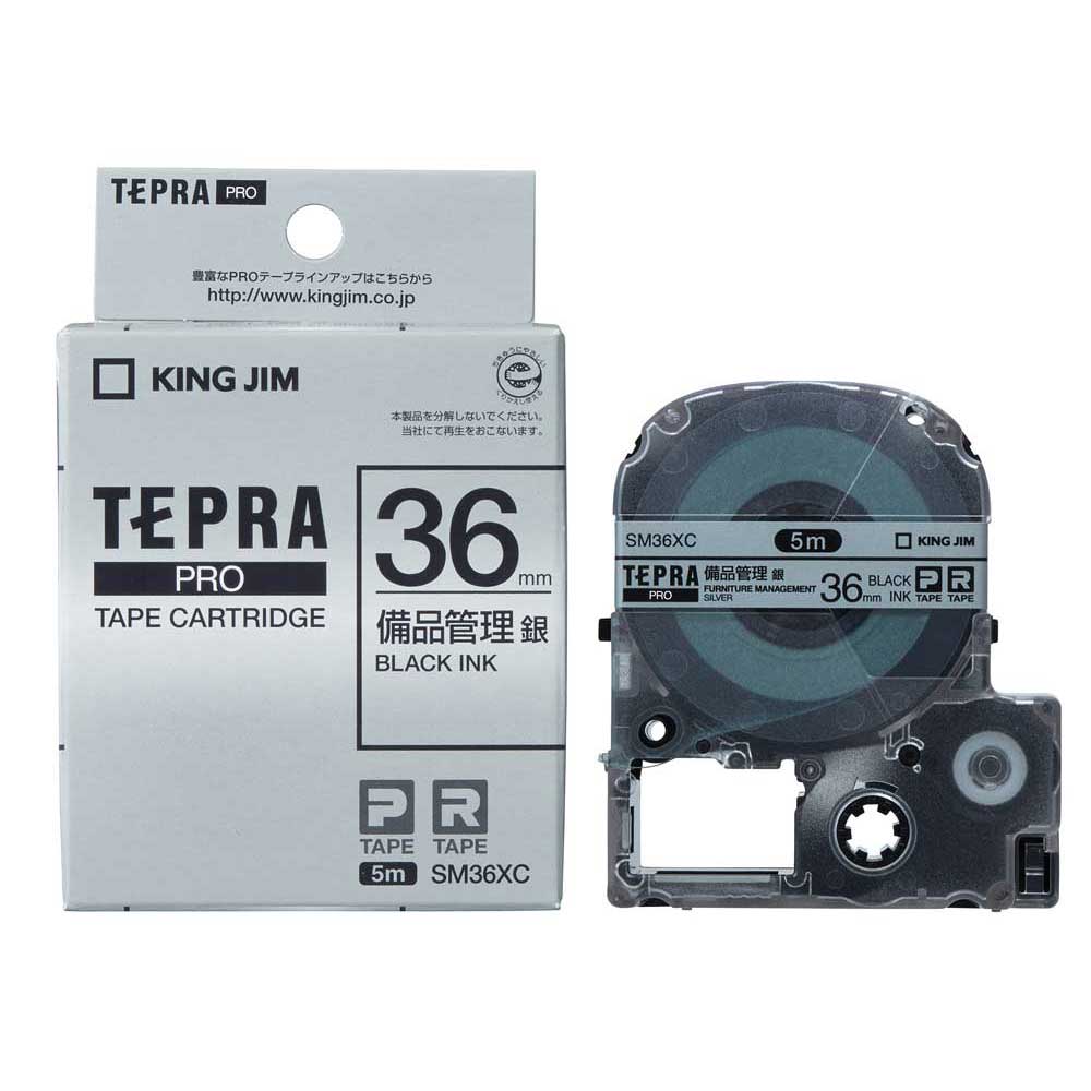 商品名 備品管理ラベル 銀・黒文字（PROテープ） SM36XC 商品番号 SM36XC 仕様 ●テープ幅：36mm　●テープ色：マット銀　●黒文字　●長さ：5m備品管理ラベル 銀・黒文字（PROテープ） SM36XC 備品管理ラベル 銀・...