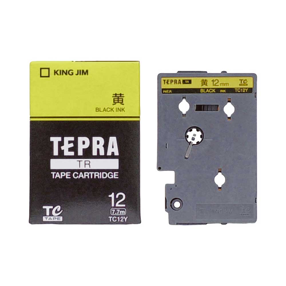 商品名 カラーラベル・パステル 黄・黒文字（TRテープ） TC12Y 商品番号 TC12Y 仕様 ●テープ幅：12mm　●テープ色：黄　●黒文字　●長さ：7.7mカラーラベル・パステル 黄・黒文字（TRテープ） TC12Y カラーラベル・パ...