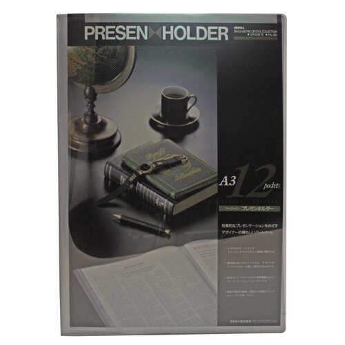 グレークリア商品名 ページイン　プレゼンホルダー　A3-S　グレー 商品番号 PAL-903-70 規格 A3-S カラー グレー 仕様 規格：A3-Sタテ入れサイズ：縦432×横318×背幅8mmカラー：グレー仕様：12ポケット JANコ...