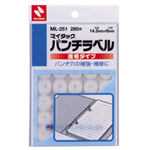 商品名 パンチラベル ML-251 透明 商品番号 ML-251 仕様 ■色：透明■材質：PET■ラベルサイズ：外径14．5mm、内径6mm、35面■シート数：8シート■入数：280片 JANコード 4987167039578書類のパンチ穴...