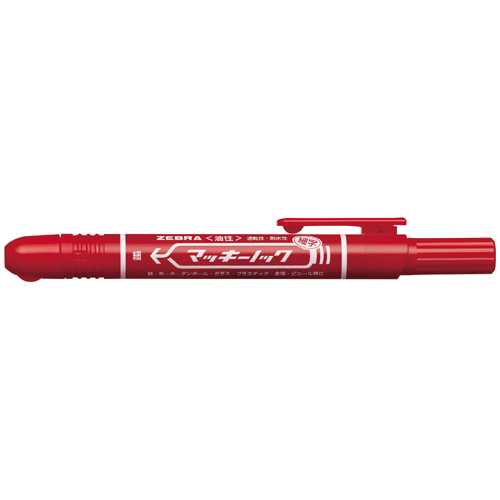 商品名 マッキーノック 細字 P-YYSS6-R 赤 商品番号 P-YYSS6-R 仕様 ■油性マーカー■油性インク■仕様：細字■インク色：赤■本体長：140．3mm■軸径：13．0mm■線幅：1．0～1．3mm JANコード 490168...