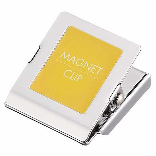 商品名 マグネットクリップ中 黄 10個 B148J-Y10 商品番号 B148J-Y10 仕様 ■マグネットクリップ■業務用パック■規格：中■とじ枚数：約80枚■口幅：35mm■色：黄■本体色：シルバー■紙箱入■入数：10個■材質：鉄（ニ...