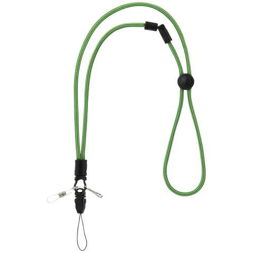 商品名 多機能丸紐ストラップ MH-223-G 緑 商品番号 MH-223-G 仕様 ■色：緑■安全パーツ付■ひもの長さ：85cm■材質：脱着パーツ＝POM、バンド＝PE樹脂、フック＝PON・PC樹脂、安全パーツ＝R－PP樹脂、調整パーツ＝...