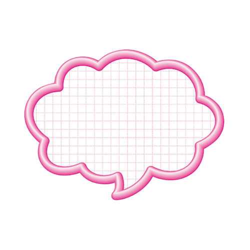 商品名 抜型カード 16-4192 吹出大 ピンク 商品番号 16-4192 仕様 ■規格：吹き出し型・大（L）■色：ベース＝白・枠色＝ピンク■文字内容：無地（5mm方眼暗線入）■本体サイズ：縦96×横126mm■紙質：アイボリー紙■坪量：...