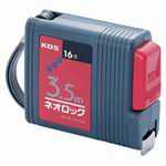 商品名 ネオロックメジャー KS16-35 3.5m 商品番号 KS16-35 仕様 ■長さ：3．5m■テープ幅：16mm■ストラップ付き JANコード 4954183127275ロック機能付きの巻尺。