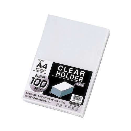 商品名 クリヤーホルダー G6100-1 A4 乳白 100枚 商品番号 G6100-1 仕様 ■規格：A4■色：乳白■入数：100枚■材質：ポリプロピレン JANコード 4903419172978お買得な100枚パックのクリアホルダー。乳...