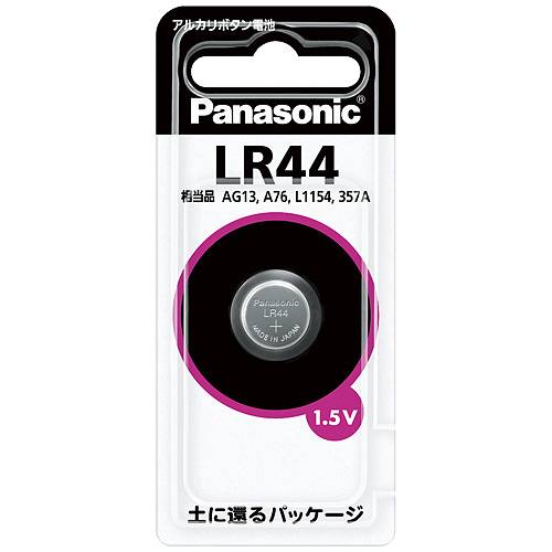商品名 アルカリボタン電池 LR44P 商品番号 LR44P 仕様 ■アルカリボタン電池■電圧：1．5V■包装形態：ブリスターパック JANコード 4902704240651カメラや電卓、ゲーム機などに活躍する、アルカリボタン電池。パッケー...