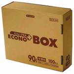 商品名 エコノプラスBOX E-94 半透明 90L 100枚 商品番号 E-94 仕様 ■入数：100枚■色：半透明■容量：90l■材質：ポリエチレン JANコード 4902393204941オフィスのゴミ回収に便利な特大サイズのゴミ袋を...