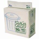 商品名 フォルタ・環優包装 F-9H 半透明 90L 100枚 商品番号 F-9H 仕様 ■入数：100枚■色：半透明■容量：90L■サイズ：縦1000×横900×厚0．04mm■材質：低密度ポリエチレン JANコード 4902393206...