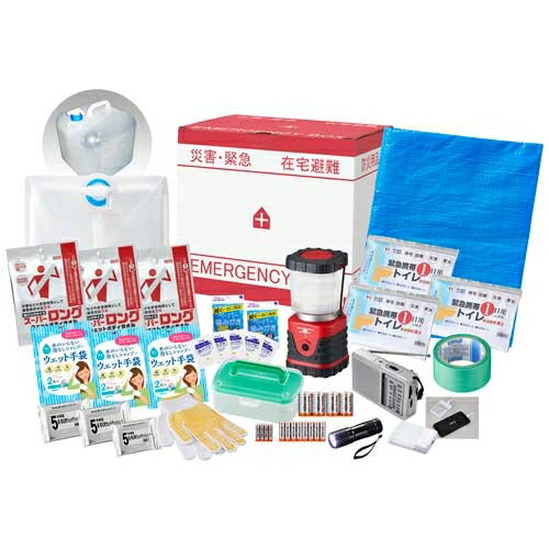 ・商品名：停電断水対策・在宅避難ボックス HEB-24B ・外形寸法（幅）[mm]：327　 ・外形寸法（奥）[mm]：247　　 ・外形寸法（高）[mm]：287 ・質量[kg]：4.177 ・セット内容：300ルーメンLEDランタン（単...