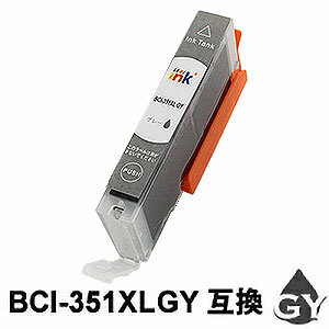 ● 商品の詳細BCI-351XLGY（大容量）の互換インクカートリッジ純正品と同様にICチップ付きなので、カートリッジ交換だけでご使用いただけます。BCI-351XLGY（大容量） グレー対応 互換インクカートリッジ ※価格はインク1個の価...