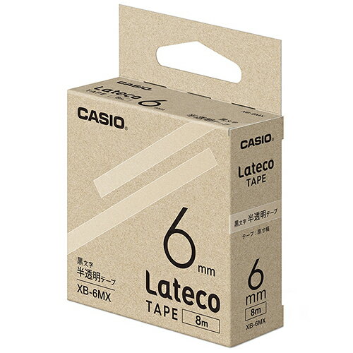 商品詳細 商品名 Lateco 詰め替え用テープ 本数 1本 JANコード 4549526700606 対応機種 ラベルライター Lateco EC-K10 ラベル色 半透明地に黒文字 サイズ 幅：6mm　長さ：8m 配送方法 メール便（送...