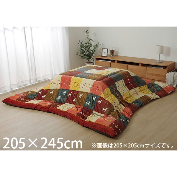 ■ 商品スペック繊細なプリントが特徴のギャベ柄をモチーフにした、こたつ布団です。安心の国内綿入れ加工です。表面には肌触りのよい短毛のマイクロファイバー生地を使用しています。触った時にふかふか感があり、保温性の高い素材です。裏地には軽い起毛を...