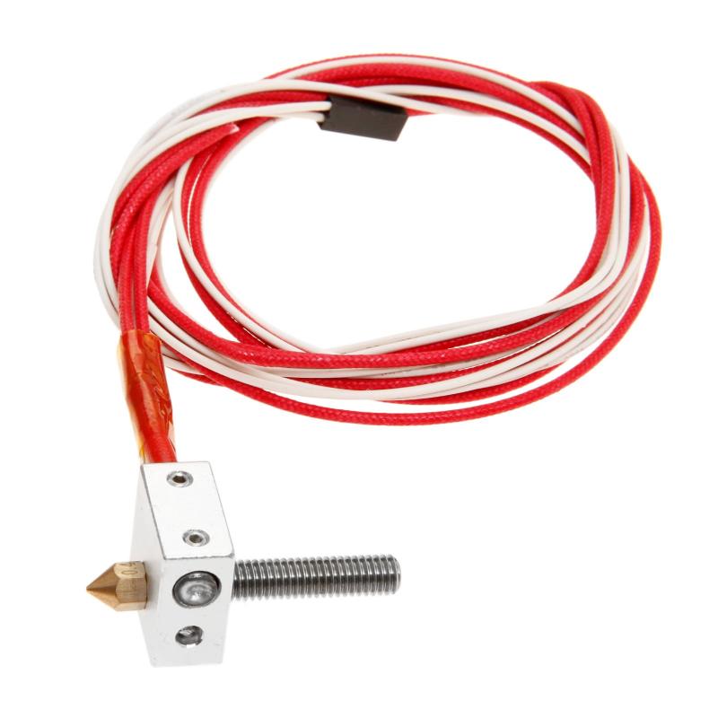 1セット 押出機セット MK8 ノズル ヒーターブロック 3Dプリンター アクセサリー 0.4mm 12V 40W仕様：素材：アルミニウム、ステンレス鋼、真鍮。タイプ：MK8　ノズル：0.4mm　のど：M6 ×30mm　アルミニウムブロック...