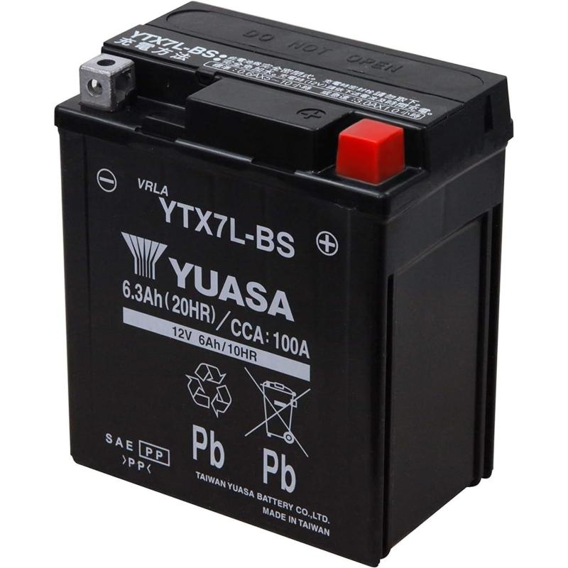 TAIWAN YUASA BATTERY ユアサ YTX7L-BS互換 バイク用 バッテリー 国内液入り 充電済みこの商品については、液別タイプのバイク用バッテリーに予め液入れを行い、充電した状態で出荷しております。(液入り充電済みの為、商...