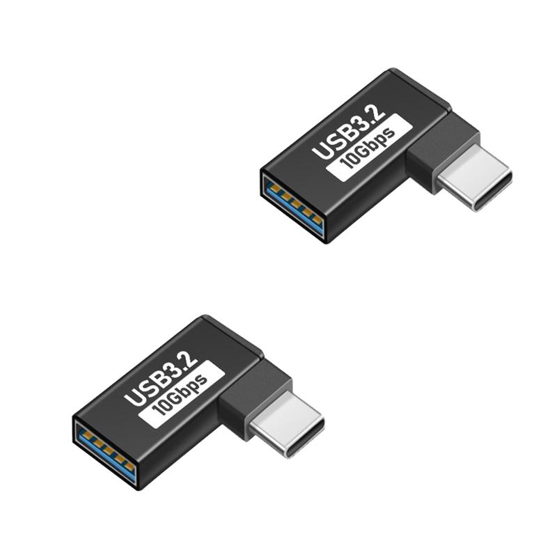 USB Type C &amp; USB 変換アダプタ L型 USB-C &amp; USB 3.1 5Gbps高速データ転送 OTG対応 MacBook, iPad Pro, Sony Xperia XZ/XZ2, Samsung などタ...