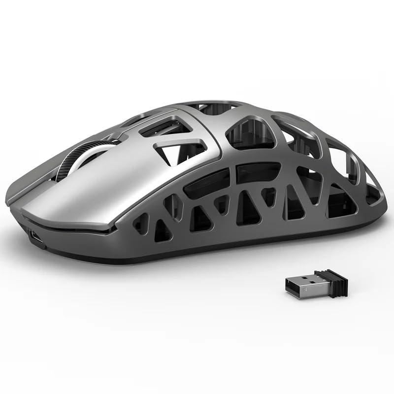 R3 ゲーミングマウス マグネシウム合金 ワイヤレス PAW3395 8000hz 46g 超軽量 2.4G/Bluetooth/USB有線 26000DPI 急速充電 アンチスリップテープ付き コイルケーブル付き 技適取得済み