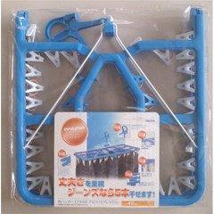 ニシダ 角型ハンガー プラ42アルファプレミアム ピンチ42個付 ブルー 217604本体サイズ:約W80×D40×H34 cm本体重量:0.859kg本体:ポリプロピレン、吊り部:PE被膜鉄線生産国:中国