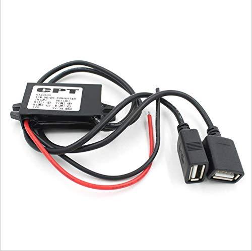 ダブル 2 USB DC-DC カー コンバータ モジュール 12v To 5v 3a 15w 電源アダプタ車用電力変換器 USB充電器アダプタコンバータモジュールは、不安定な電圧DC 12Vを安定したDC 5V / 15W 3A出力に変換...