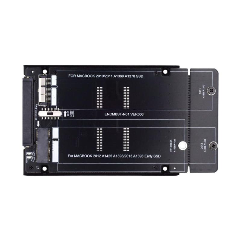 Xiwai 2.5インチ SATA 22ピン - 2010 2011 2012 Mac Air Pro Retina D 12+6ピン 17+7ピン A1425 A1398 MC975 MC976 ケースエンクロージャーコンバーターSATA...