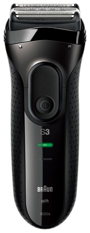 ブラウン シリーズ3 メンズシェーバー 3枚刃 3020s-Bサイズ:幅57×奥行48×高さ156mm急速1時間充電3カットシステム防水設計・まるごと水洗い1時間で充電が完了し、約45分のシェービングが可能