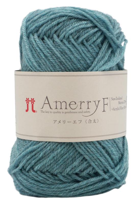 ハマナカ 手編み毛糸 アメリーエフ合太 Col.528 ブルー 系 約30g130m 2458