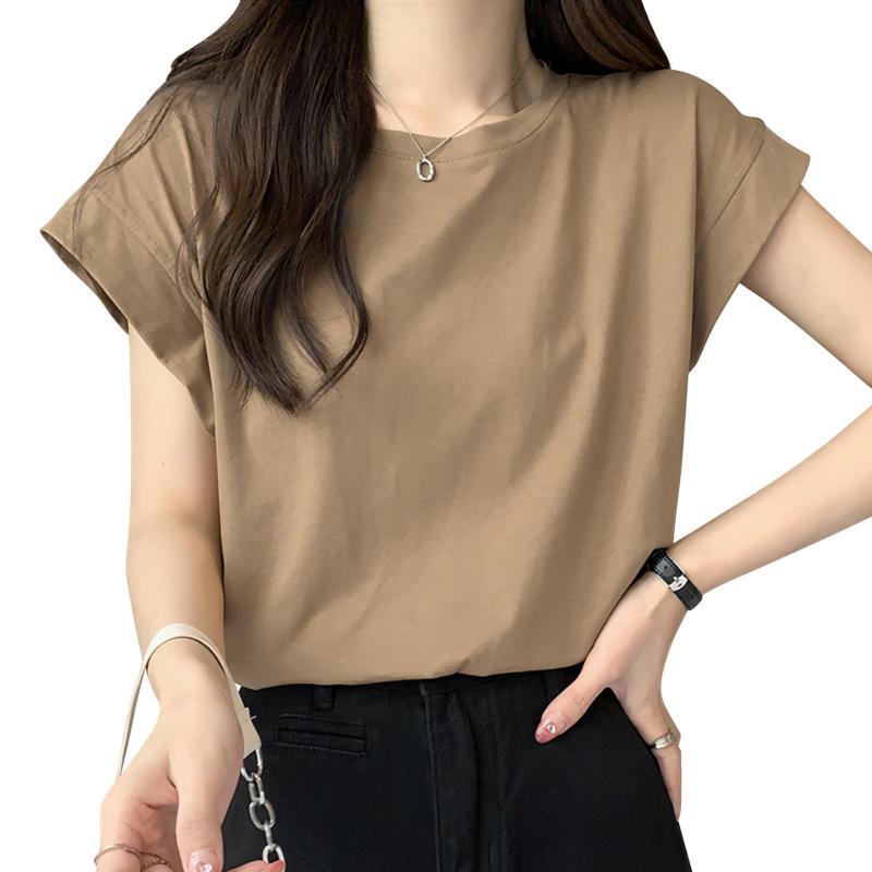 [] Tシャツ レディース フレンチスリーブ 甘い雰囲気・着痩せ効果・肌ざり良い フレンチスリーブTシャツ ノースリーブ ス 半袖 ゆったり 細身 柔らか おしゃれ 透けない 可愛柔らかい・薄手・長く楽に着用厳選された素材を採用したレディー...