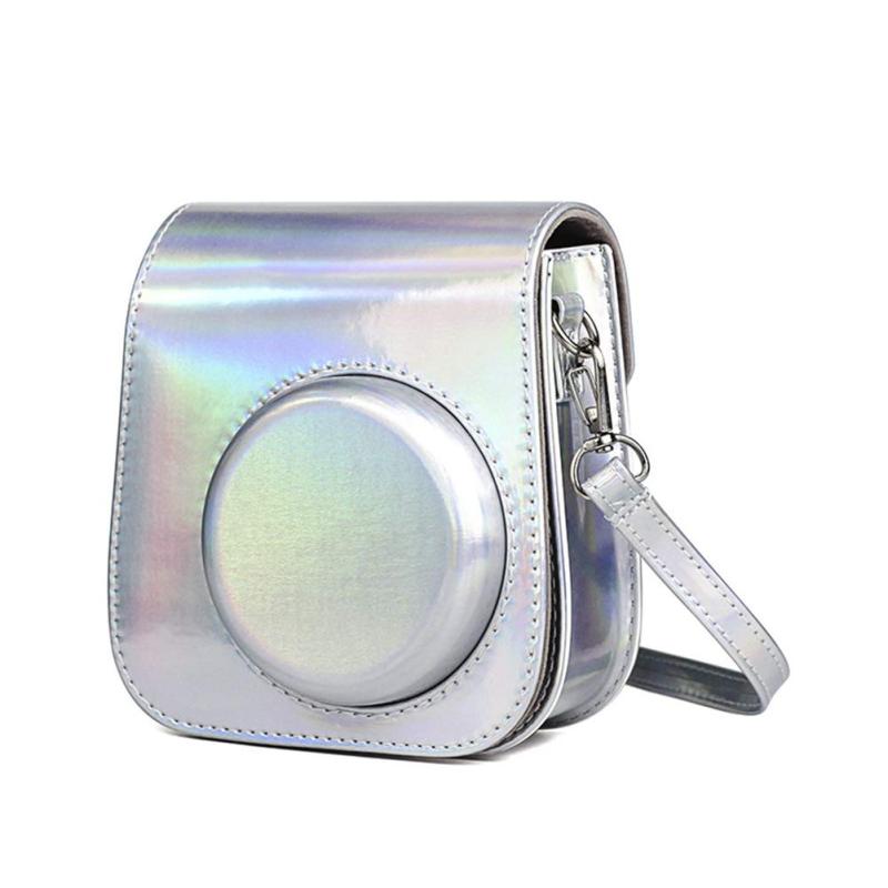 Kinokoo チェキケース Fujifilm Instax Mini 12/11/8/8+/9 カメラ保護ケース ショルダーストラップ付き PUレザー