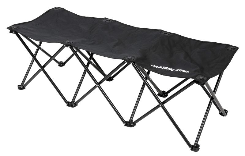 キャプテンスタッグ(CTAIN STAG) ベンチ チェア コンパクトベンチ 3人掛け ブラック グラシア UC-1679組立サイズ:(約)幅1230×奥行450×高さ400mm、座面の高さ370mm収納サイズ:(約)260×135×高さ5...