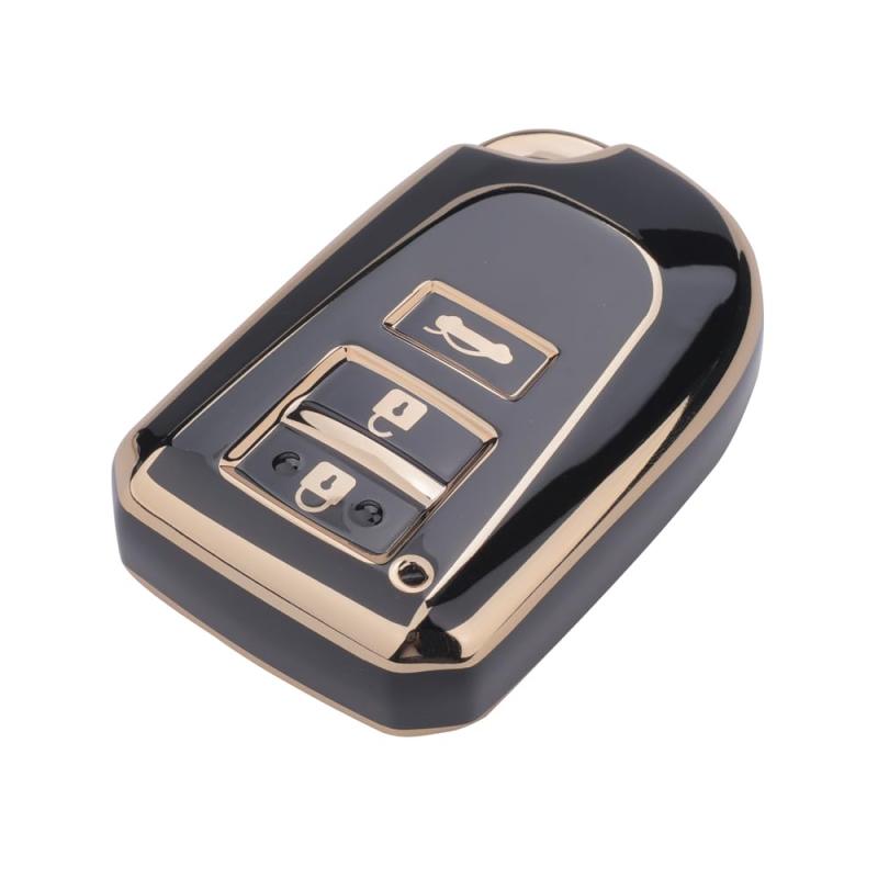 トヨタ 車用 TPU製3ボタン スマートキーケース 200系ハイエース レジアスエース 専用設計キーカバー ぴったりする (ブラック(3ボタン))適合車種例トヨタ 200系ハイエース Hiace(3型、4型、5型、6型、7型) 、 レジアス...