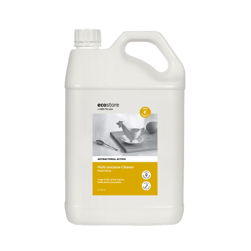 ecostore(エコストア) マルチパーパスクリーナー シトラス 5L 住居用洗剤 洗剤 キッチン テーブル 窓 床 壁 植物由来 大容量 詰め替え浴室の石鹸かすや水あか汚れを取り除きピカピカに仕上げます。シトラスのフレッシュでクリーンな...