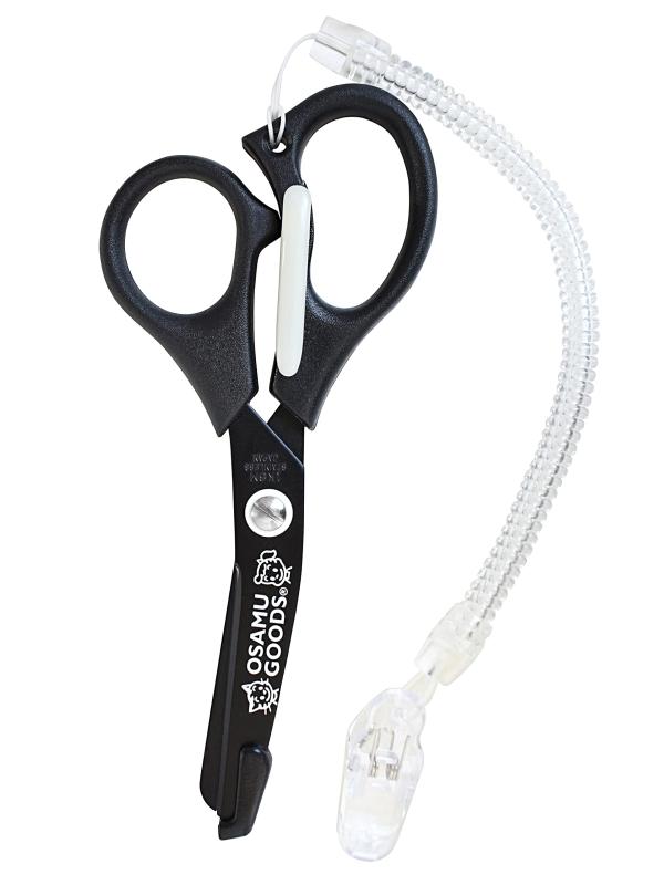 セントレディス OSAMU GOODS オサムグッズ はさみ ジル&amp;キャット ブラックST-UOS0001・ブレード：フッ素コート（抗菌剤入り）・保護刃先・付属品：のびるストラップ