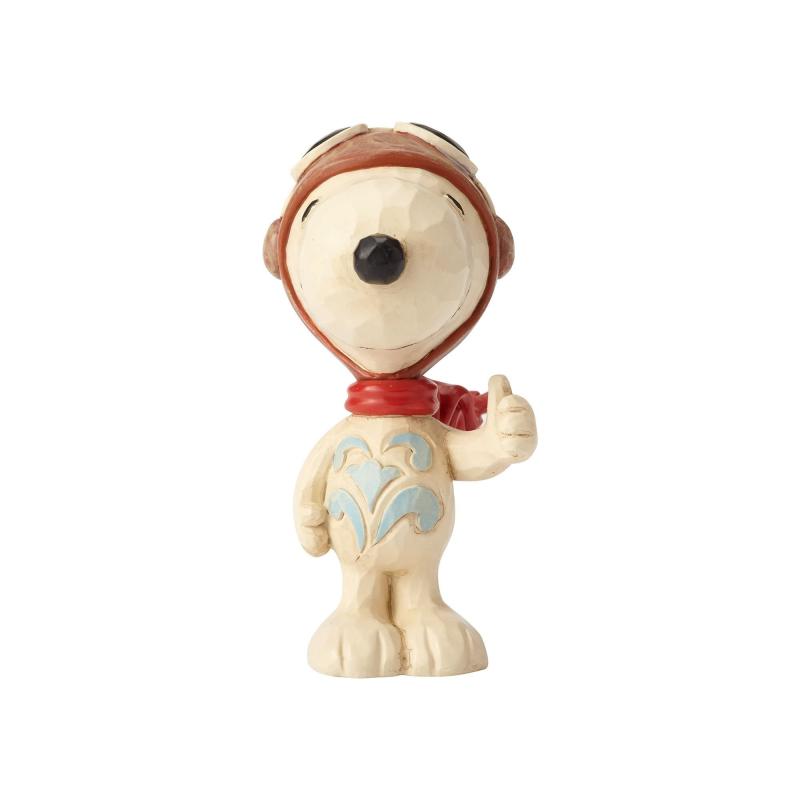enesco Enesco Peanuts by Jim Shore Snoopy ing Ace Miniate Figine, 3 Inch, icolorSnoopy Boy Scout Mini from the Peanuts b...