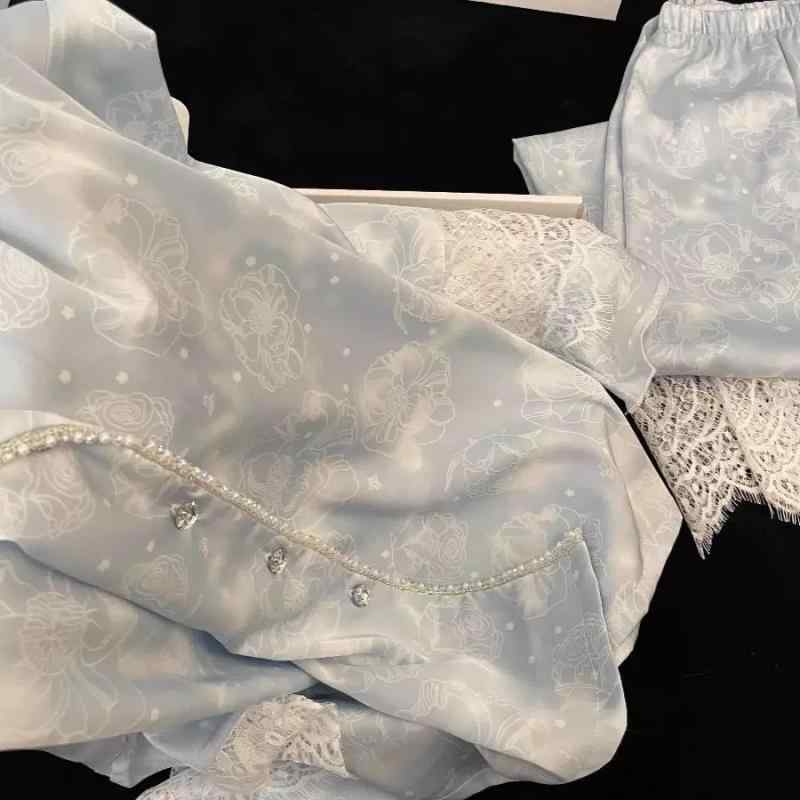 ・カテゴリ: 睡衣・スタイル: セットアップ・主な素材: ポリエステル繊維・厚さ: 薄手・ネックライン: 襟付き・袖丈: 長袖・パンツ丈: 長ズボン・機能: リラックス, 通気性, 睡眠, ホームウェア, 涼感, 快適, 外出可能・対象: ...