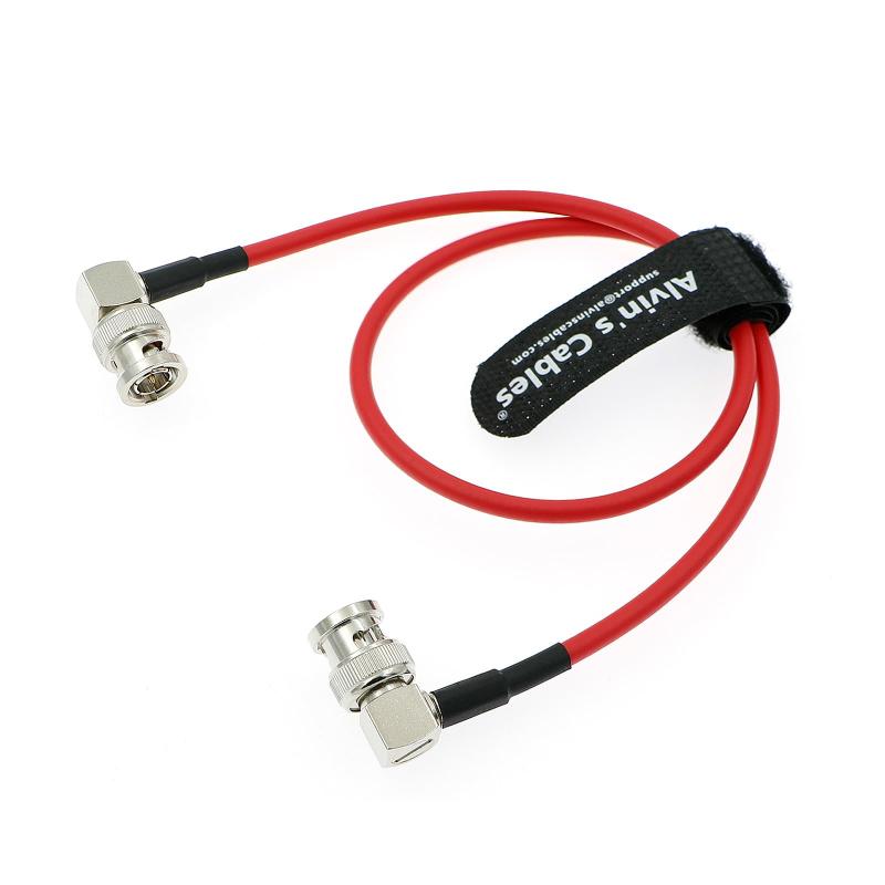 12G SDI フレキシブル同軸ケーブル B オス - オス直角 for RED Komodo Atomos モニター用 75 オームシールドケーブル、4K ビデオカメラ用これは、RED Komodo、Atomos モニターおよびその他の ...