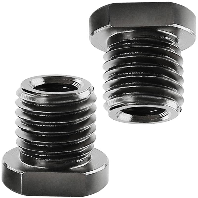 アングル グラインダー アダプター M10 M14 ネジ アダプター角度グラインダー変換アダプター簡単インストール電動工具部品ネジ精密改善ツール1.セット内容：コーナーミルアダプタ2個入、サイズ：22 mm*20 mm*17 mm、色：黒。...