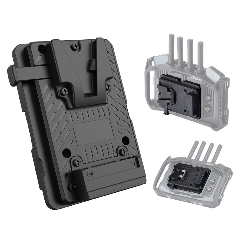 NP-Fバッテリー to V-Lockバッテリーアダプター CineView M7 Pro/CineView M7 カメラモニター対応、Vマウント 電源アダプターコンバーター コンパクト軽量設計 工具不要取り付け 広範なVマウントコンパクト...